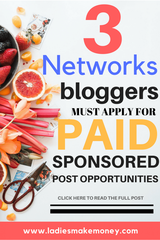 3 Networks Bloggers should apply to get paid sponsored post opportunities