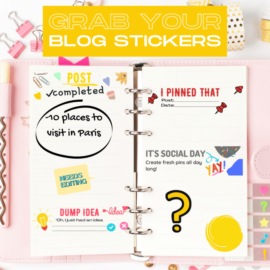 Blog Planner Stickers - Cute Stickers For Planners (Perfect For Bloggers)